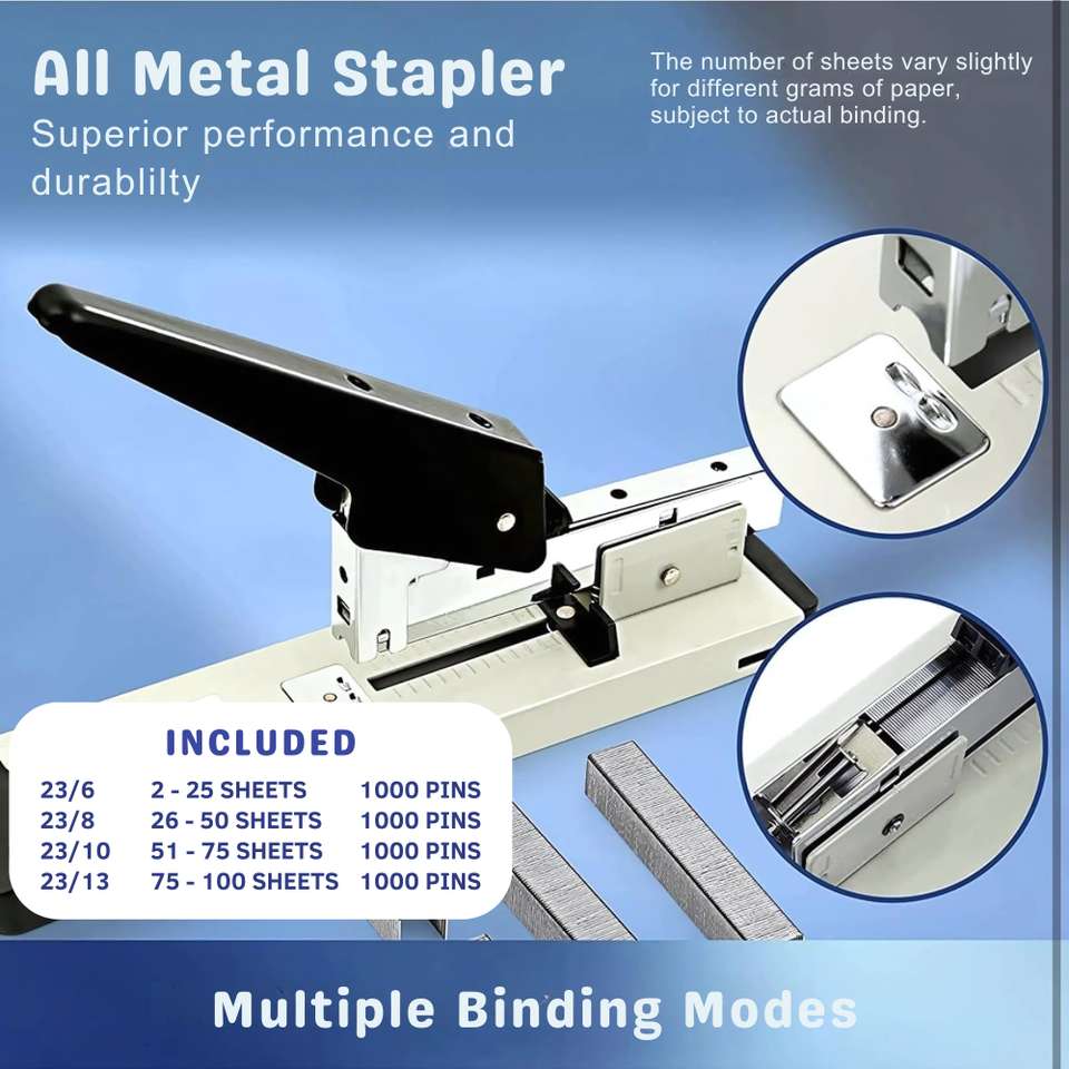 WALLZY Heavy Duty Big Stapler For Book Binding With 4000 6-13mm Staple ...