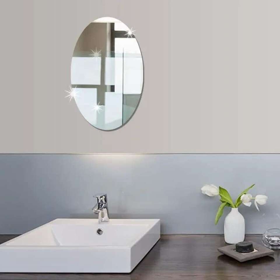 MDID 30 cm X 20 cm Oval Shape Magic Mirror Sticker – for Home ...