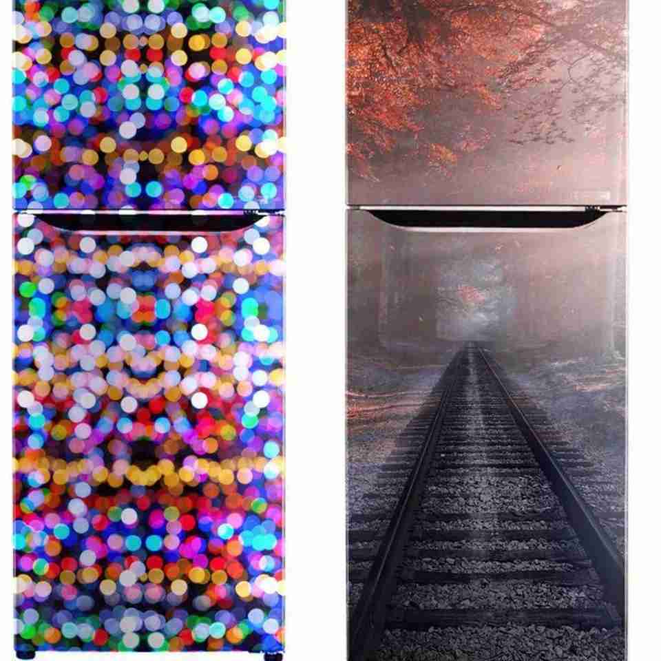 Kota Creation 60 cm Pack of 2 Abstract 3D Fridge wallpaper, Fridge wrap ...