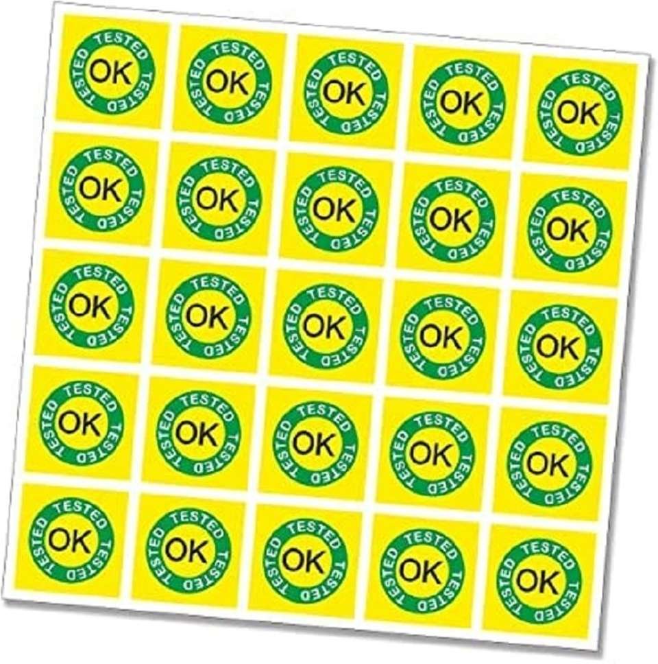 Stikor 2 cm OK Tested Stickers for Quality Check 20 mm Square 1500 ...