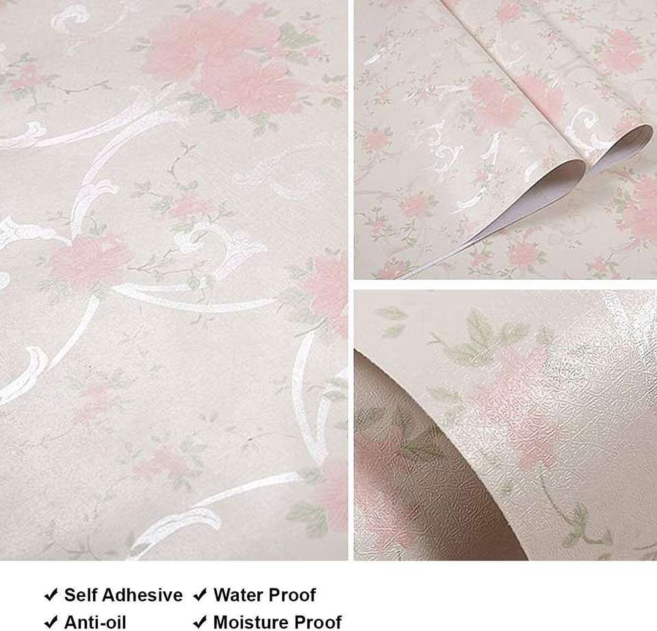 BLOOMISTRY 300 cm x 45 cm Waterproof Floral & Botanical Vinyl Wallpaper ...