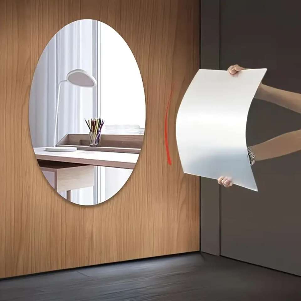 MDID 30 cm X 20 cm Oval Shape Magic Mirror Sticker – for Home ...