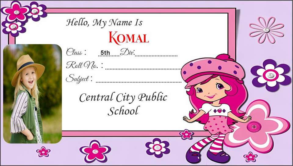 Devgifts 2.3 inch Kids Personalized Name Stickers with Photo (30 Pcs ...