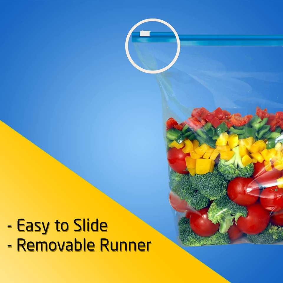 Fresh Zipper Multi-Purpose Ziplock Storage Slider Bags | Size : Medium ...