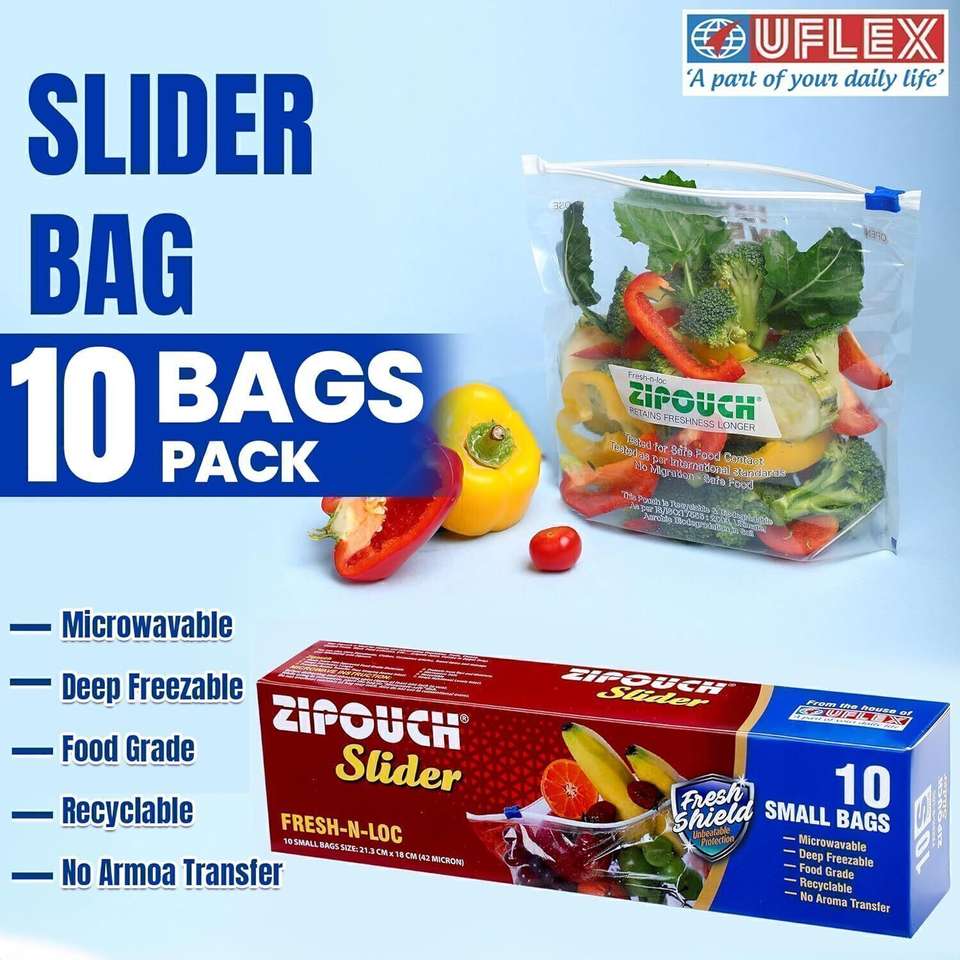 Zipouch Plastic Fridge Container, Zip lock cover for food packing ...