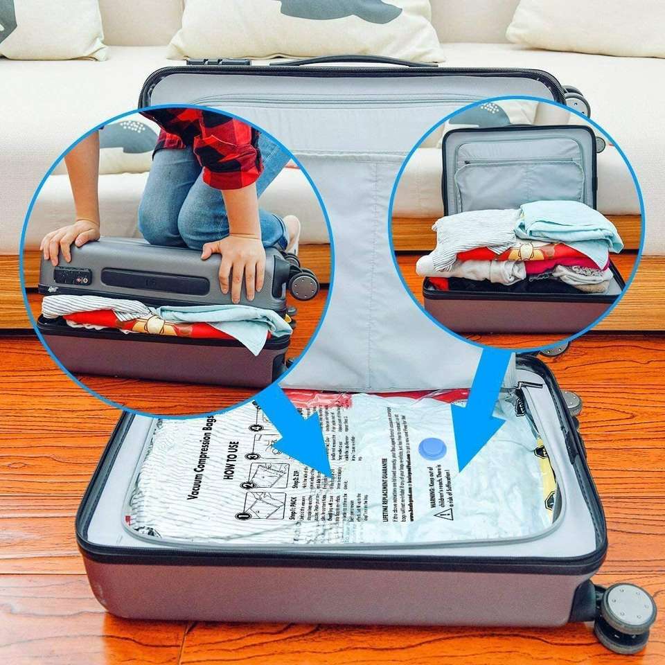 Quicknik Packing Bags for Clothes, High Volume Storage Vacuum Bags ...