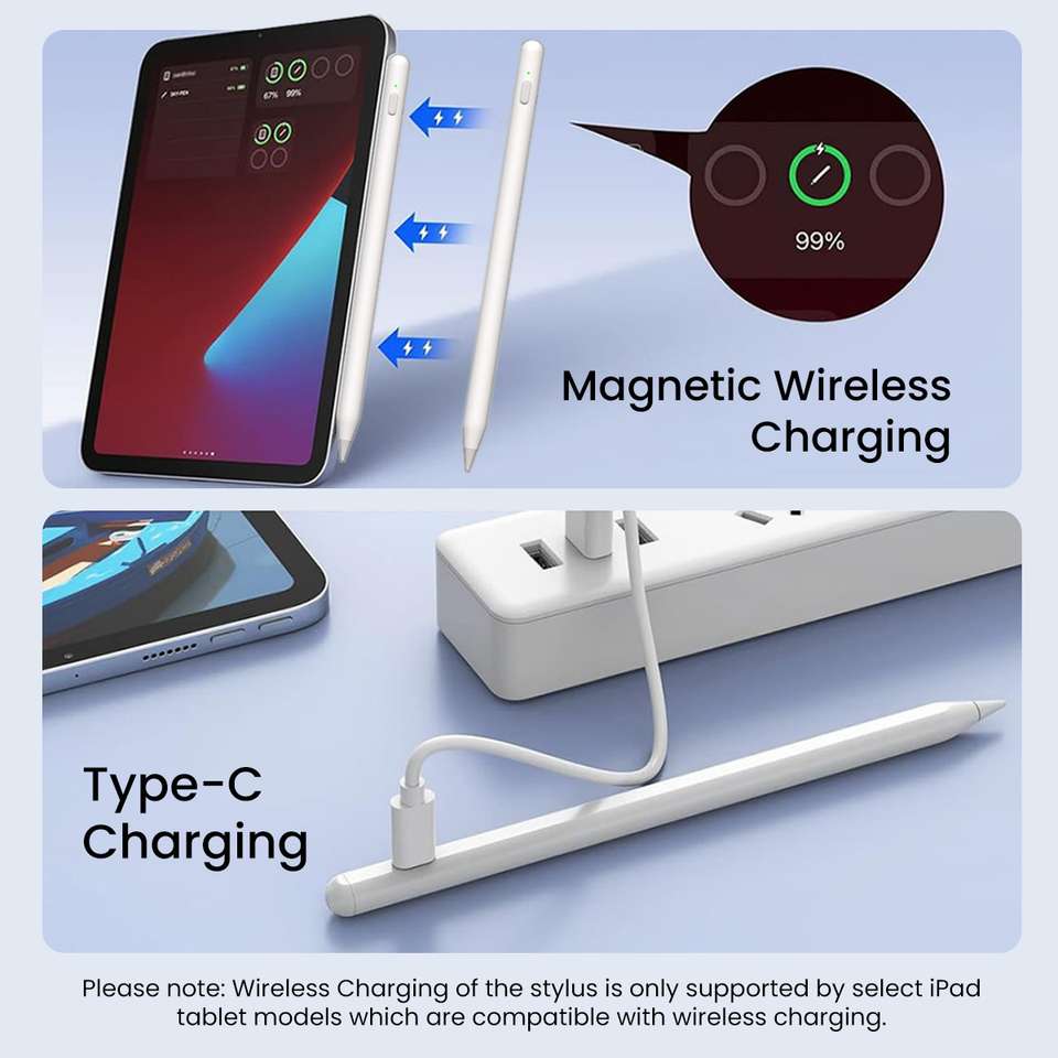 Portronics Glide 2 Stylus for iPad, Bluetooth, Tap Shortcuts, Tilt ...