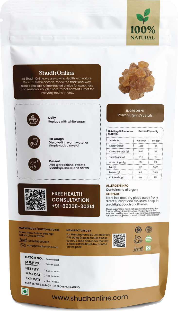 Shudh Online Tal Mishri/Palm Candy/Palm Sugar/Sugar Candy Sugar Price ...