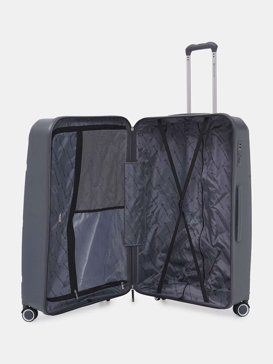 SWISS MILITARY EDGE Anti Theft Zipper Combination Lock Unique 3D Design ...