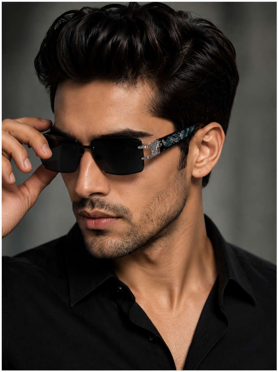 Buy MJDecor Rectangular Sunglasses Black For Men Online @ Best Prices ...
