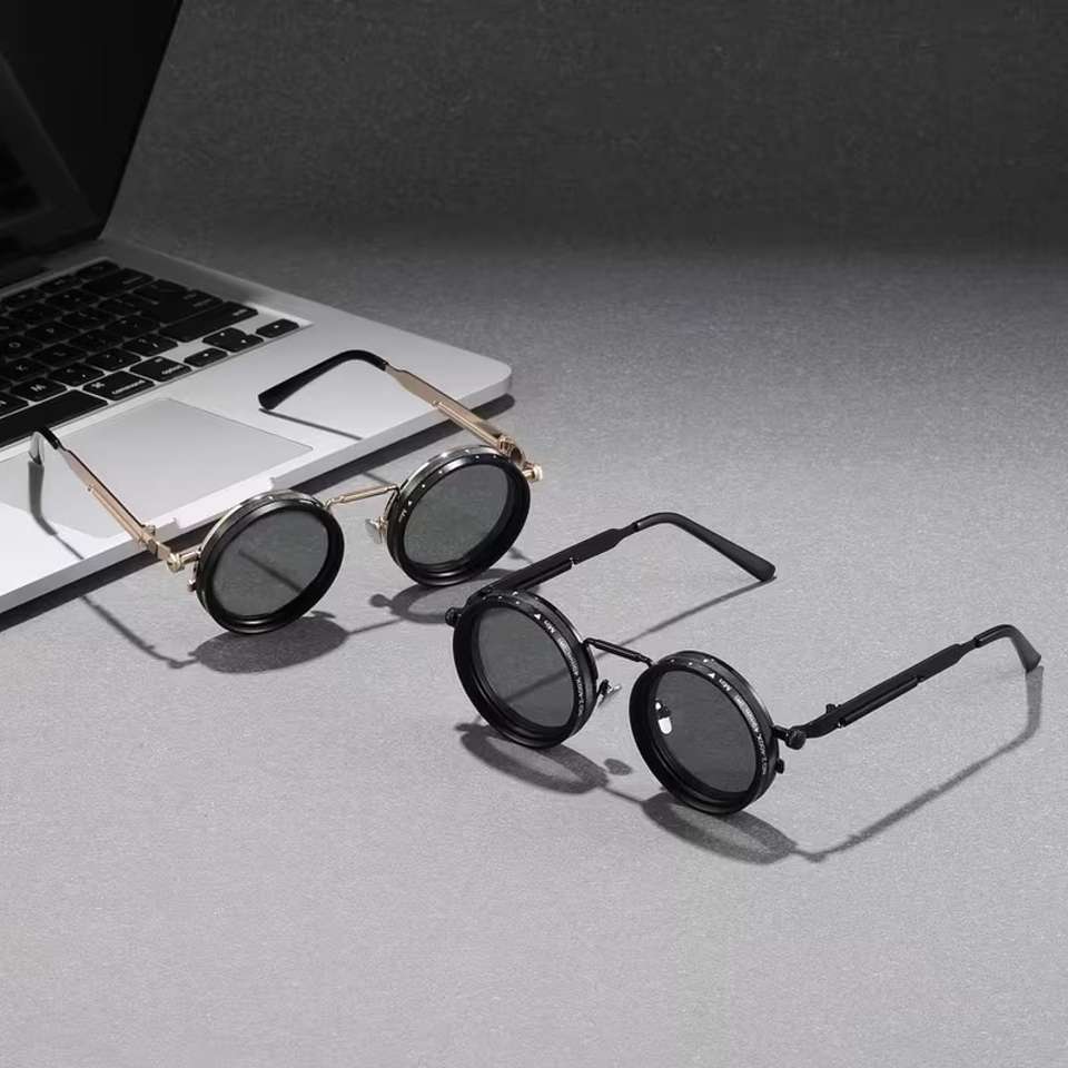 Buy HIYAN'S IMPORT EXPORT Round Sunglasses Black For Men & Women Online ...