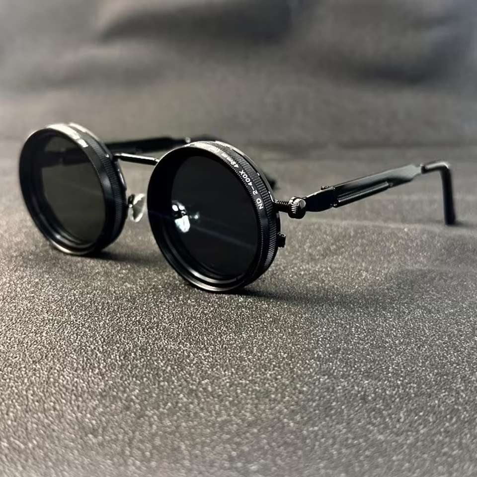 Buy HIYAN'S IMPORT EXPORT Round Sunglasses Black For Men & Women Online ...