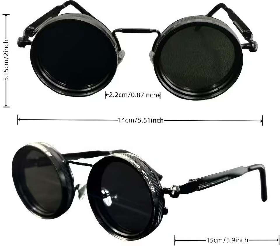Buy HIYAN'S IMPORT EXPORT Round Sunglasses Black For Men & Women Online ...