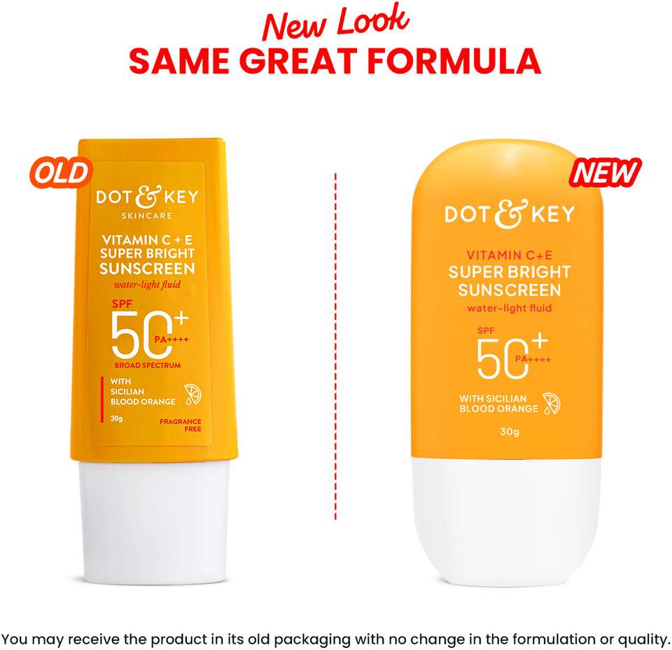 Dot & Key Sunscreen - SPF 50 PA++++ Vitamin C + E Super Bright ...