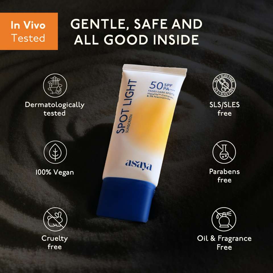 asaya Sunscreen - SPF 50 PA++++ Spot Light, In-VIVO Tested-for ...