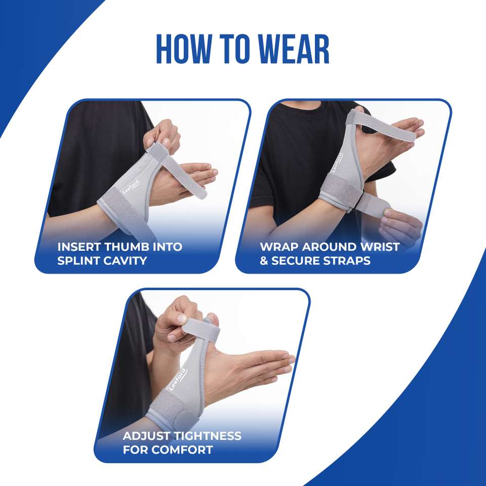 Leeford Thumb Spica Splint for Arthritis & Soft Tissue Injuries | Hand ...
