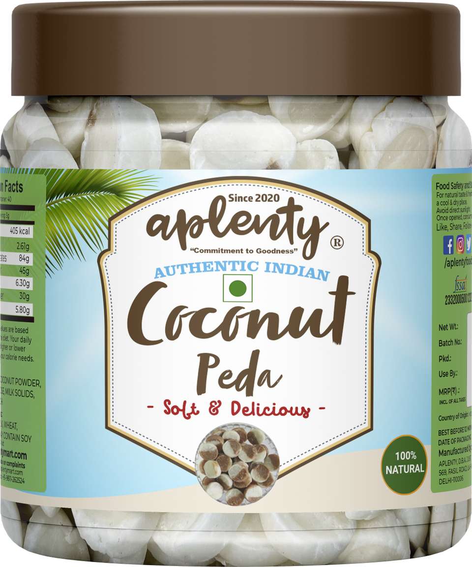 APLENTY Coconut Peda Candy Chocolate Teddy Jar | Badam Goli Milk Soft ...