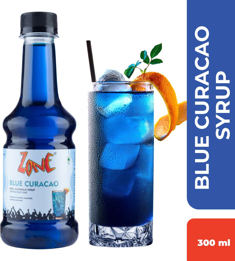 Zone Blue Curacao Flavoured Syrup 300ml Blue Curacao Price in India ...