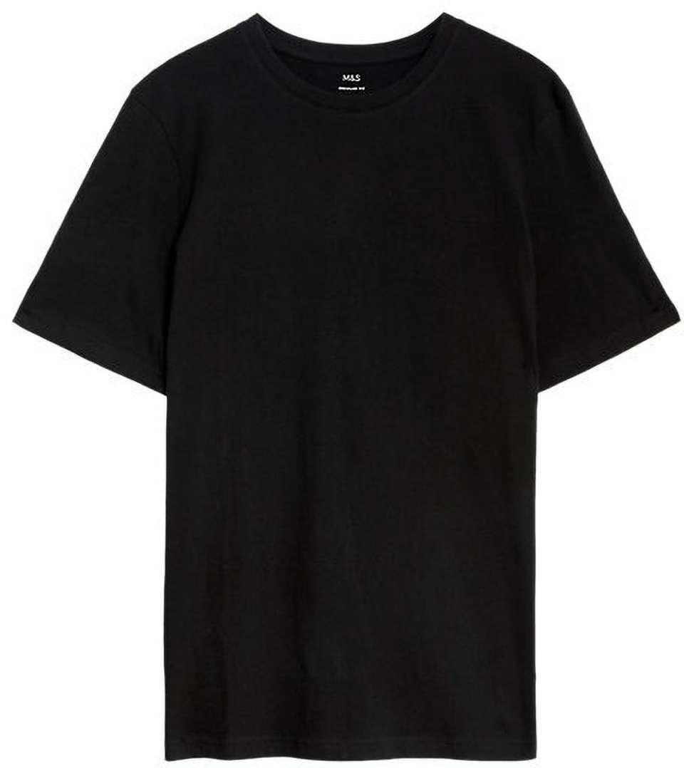 MARKS & SPENCER Solid Men Crew Neck Black T-Shirt - Buy MARKS & SPENCER ...