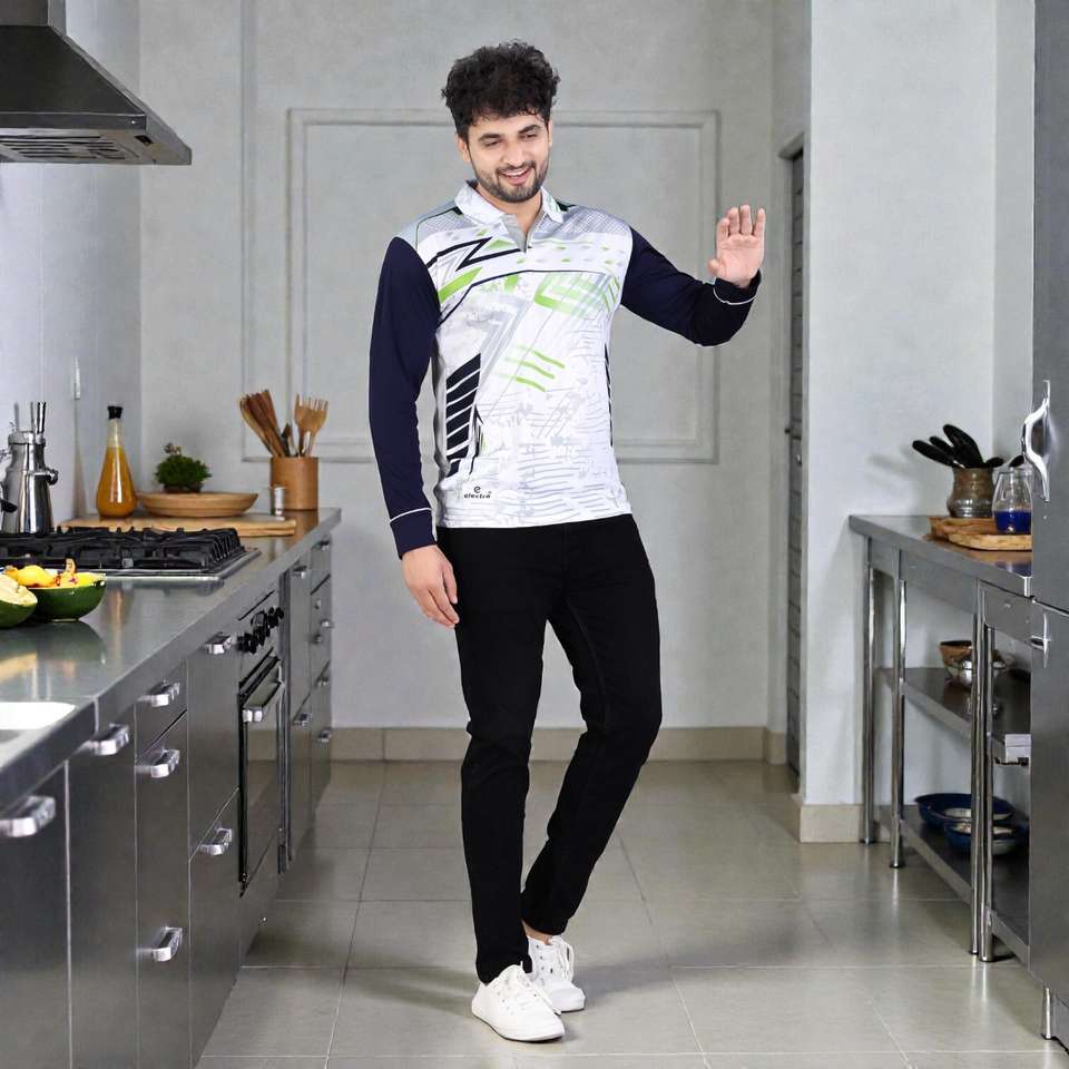 UNIQUE MOMENTS Self Design Men Boat Neck Light Green T-Shirt - Buy ...