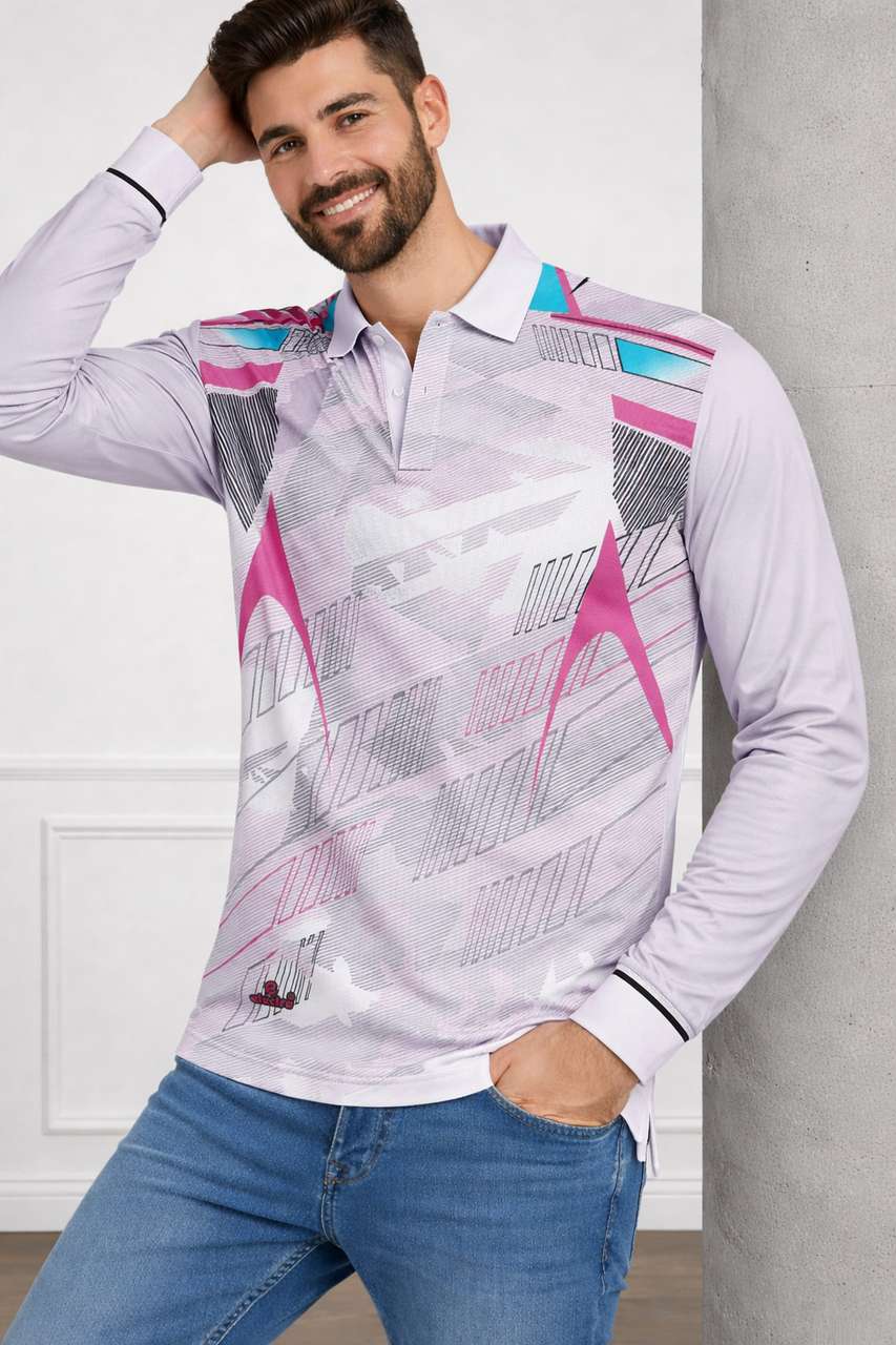 STR CREATION Abstract, Printed, Sporty Men Polo Neck Multicolor T-Shirt ...