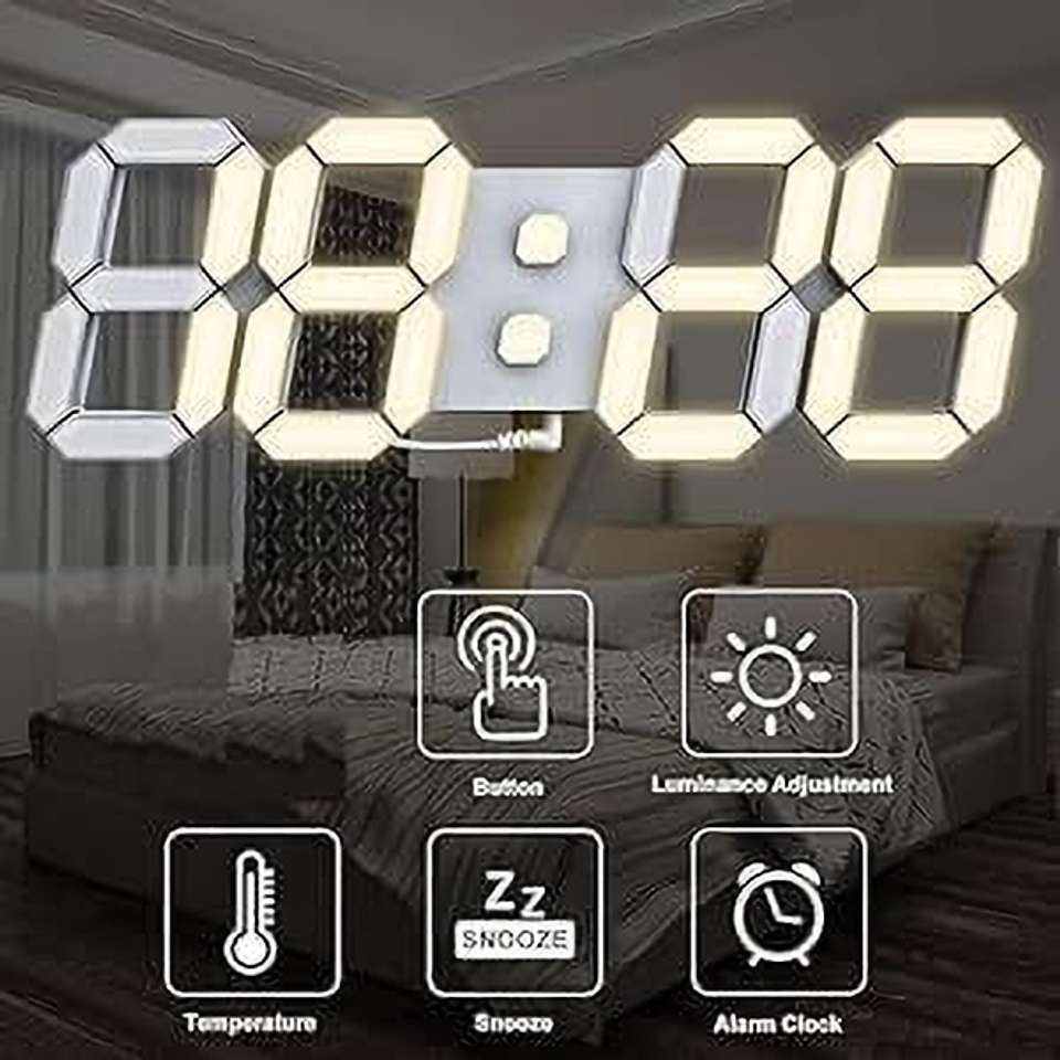 PINK FLORAL Analog-Digital White Clock Price in India - Buy PINK FLORAL ...