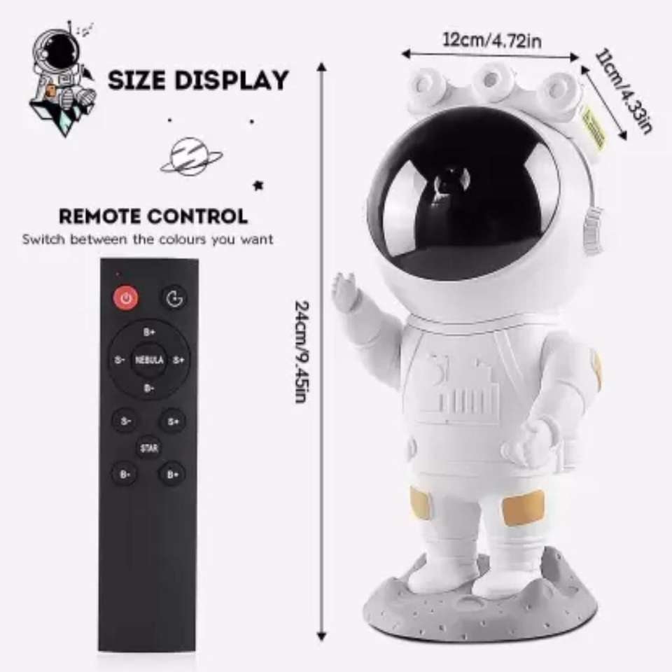 SATTOBISION Galaxy Projector Lamp with Bluetooth Speaker Astronaut ...