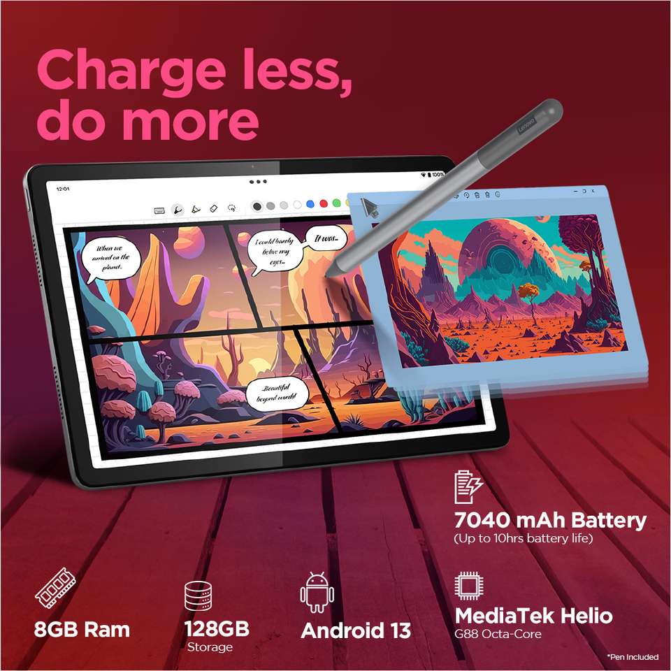 Lenovo Tab M11 LTE with Pen 4 GB RAM 128 GB ROM 11.0 inch with 4G ...