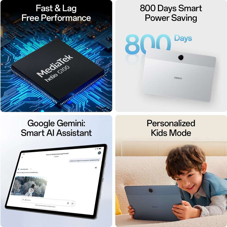 OPPO Pad SE with SUPERVOOC Charger 6 GB RAM 128 GB ROM 10.95 inch with ...
