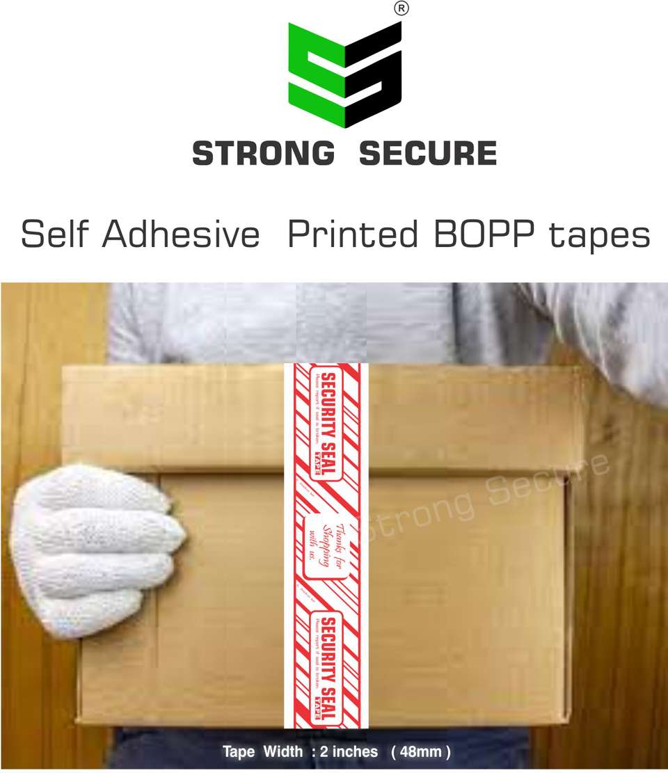STRONG SECURE Self Adhesive Bopp Security Seal Packing Shipping Tape 2 ...