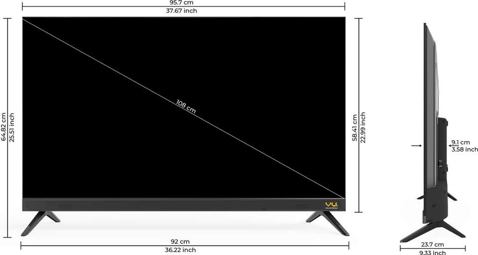 Vu 108 cm (43 inch) Ultra HD (4K) LED Smart Google TV Online at best ...