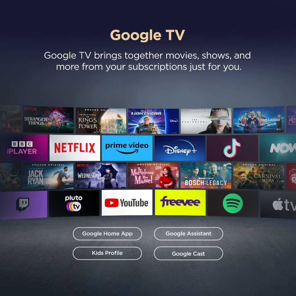 TCL 55Q6CS 139 cm (55 inch) Ultra HD (4K) Mini LED Smart Google TV with ...