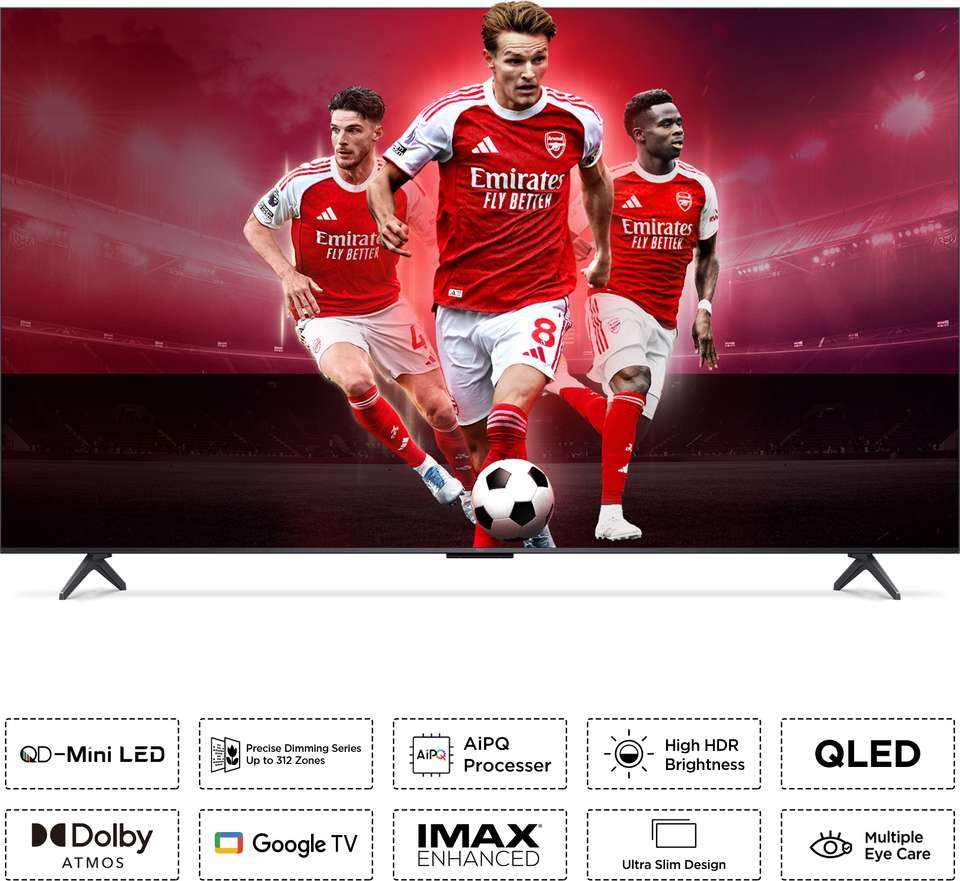 TCL 55Q6CS 139 cm (55 inch) Ultra HD (4K) Mini LED Smart Google TV with ...