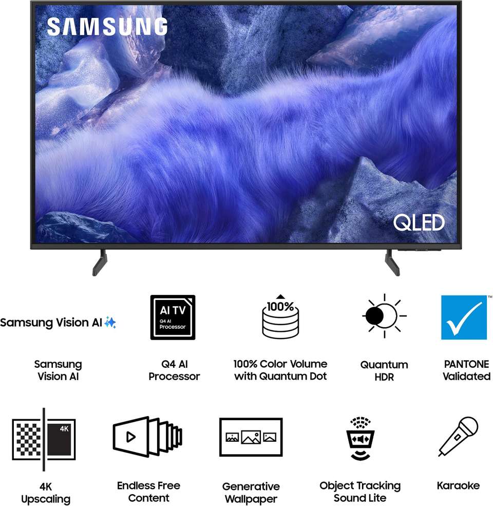 Samsung 138 cm (55 inch) QLED Ultra HD (4K) Smart Tizen TV with Vision ...