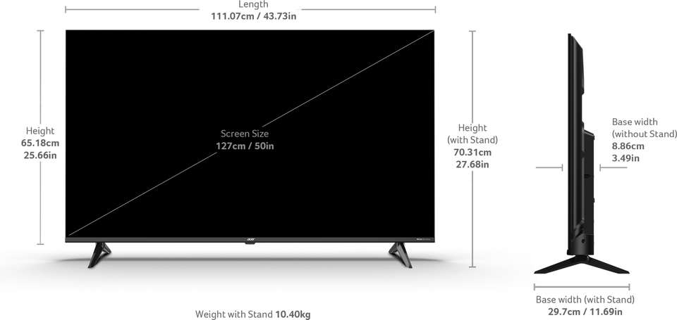 Acer Ultra V 127 cm (50 inch) QLED Ultra HD (4K) Smart Google TV Online ...