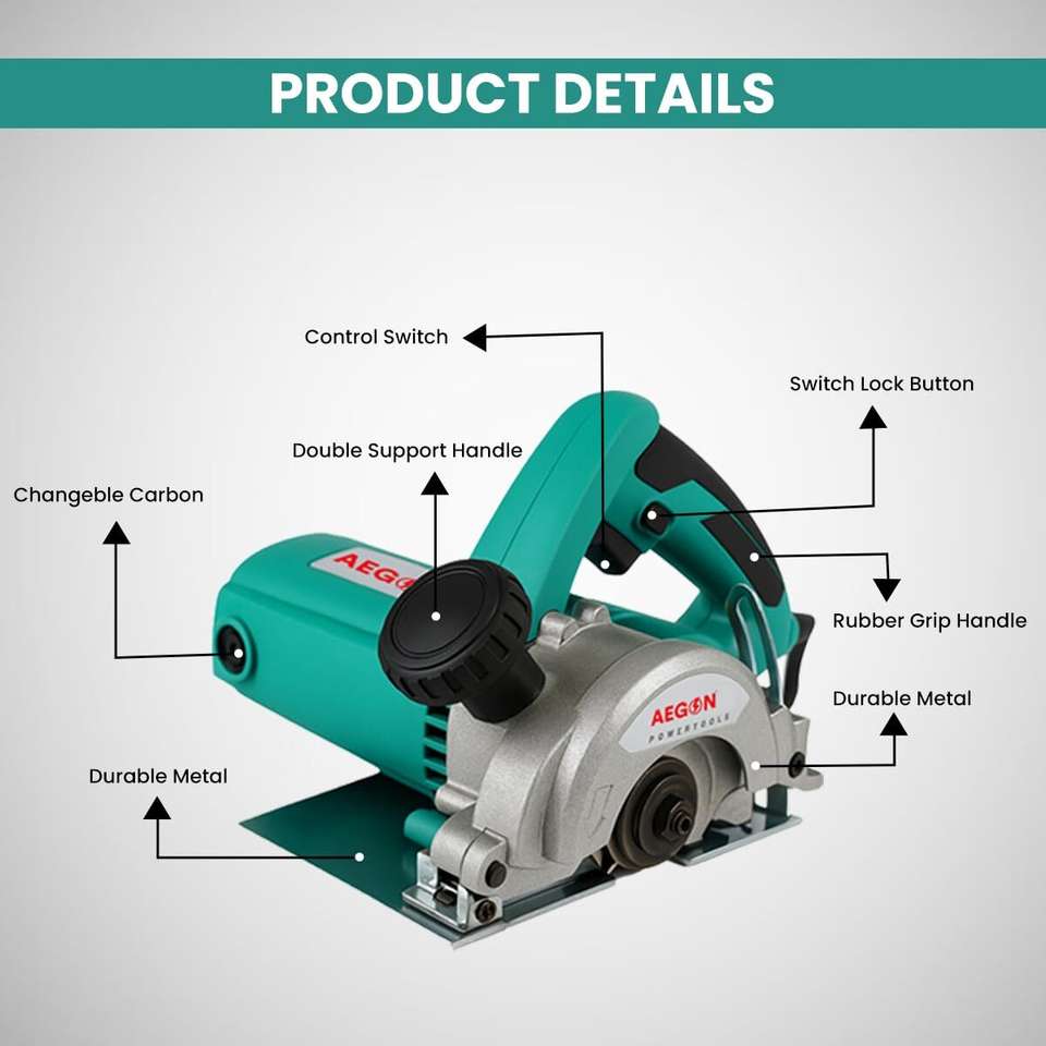 AEGON CM5SP 1750W 5" Heavy Duty Cutting Machine | 13500RPM | Tile ...