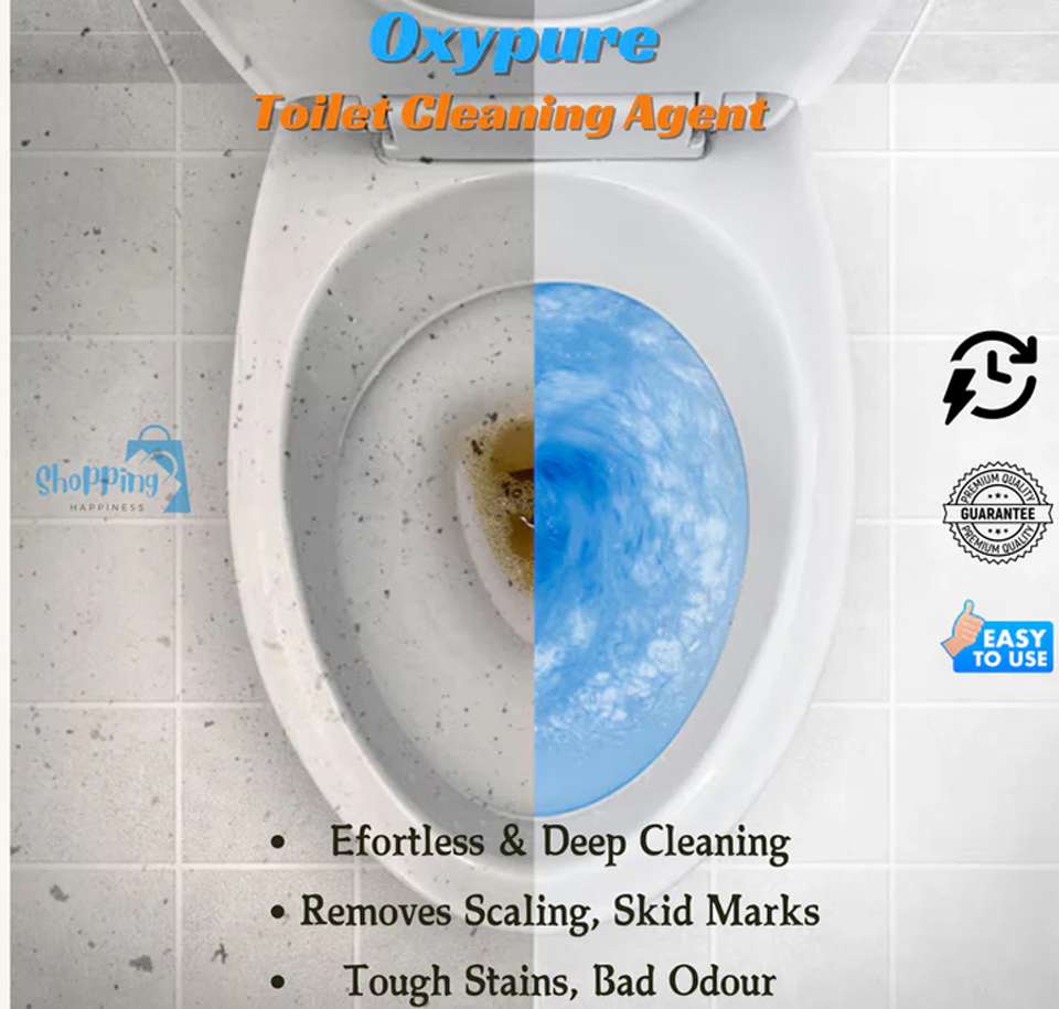 ONEAL OxyPure Foaming Toilet Cleaner – 4 Bottles + Flush Cleaning ...