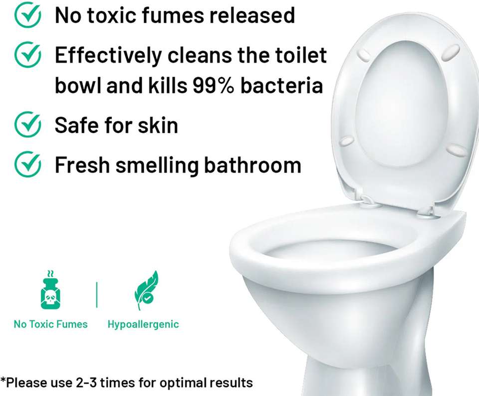 ONEAL OxyPure Foaming Toilet Cleaner – 4 Bottles + Flush Cleaning ...