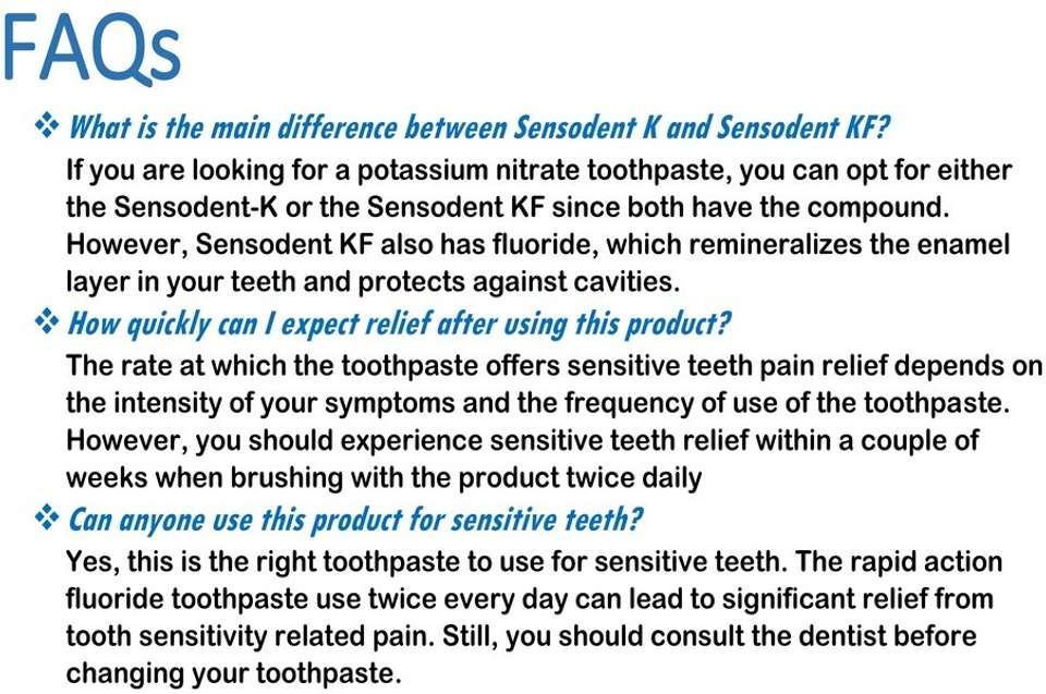 sensodent KF Cavity Protection & Sensitive Toothpaste 125 Gram - Free ...