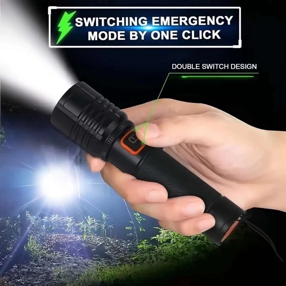 Dazzel Flex Metal LED Flashlight, LED Water Resistant Zoomable Torch ...