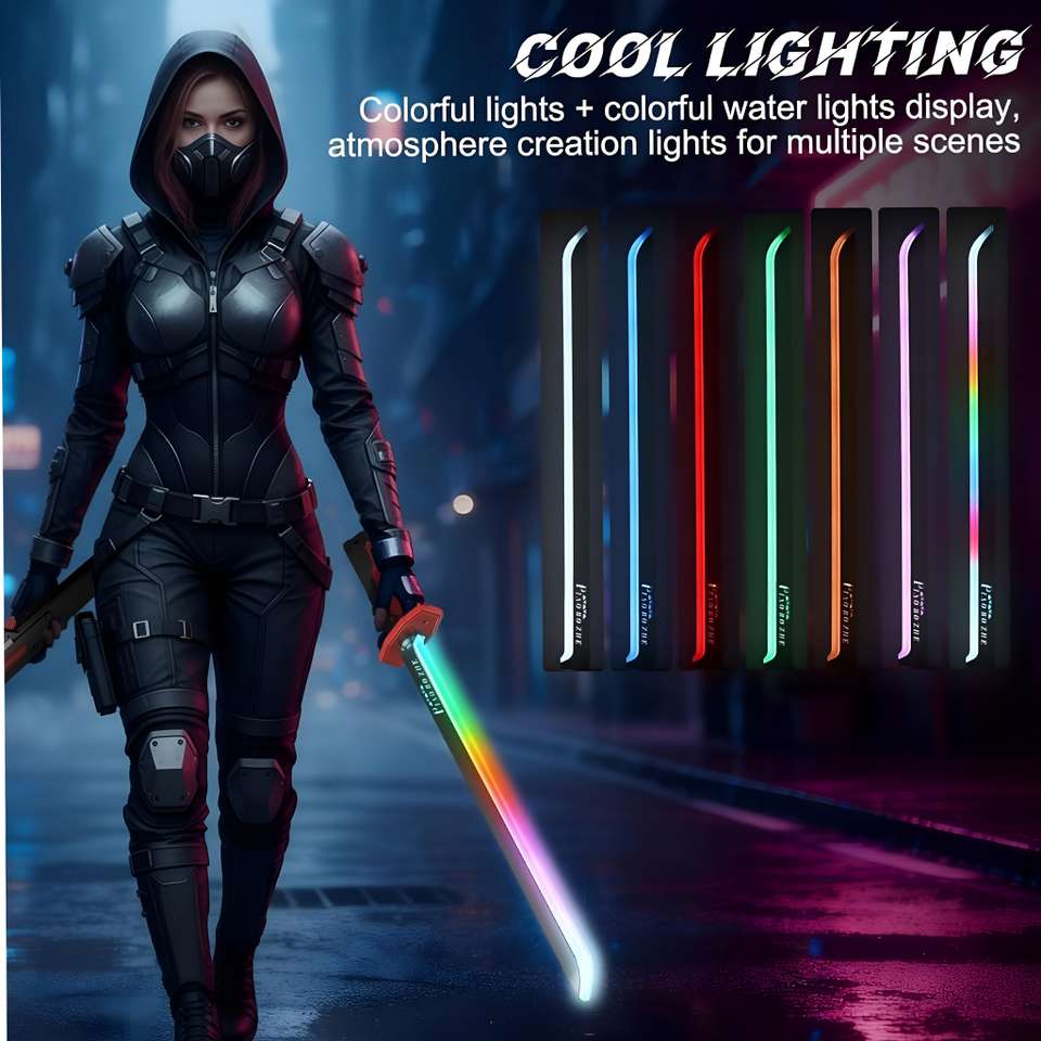 ANIMX Electronic RGB Katana Sword with LED Lights & Sound Effects ...