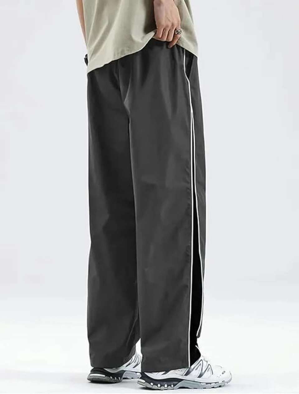 PSVEESHA Striped Men Grey Track Pants - Buy PSVEESHA Striped Men Grey ...