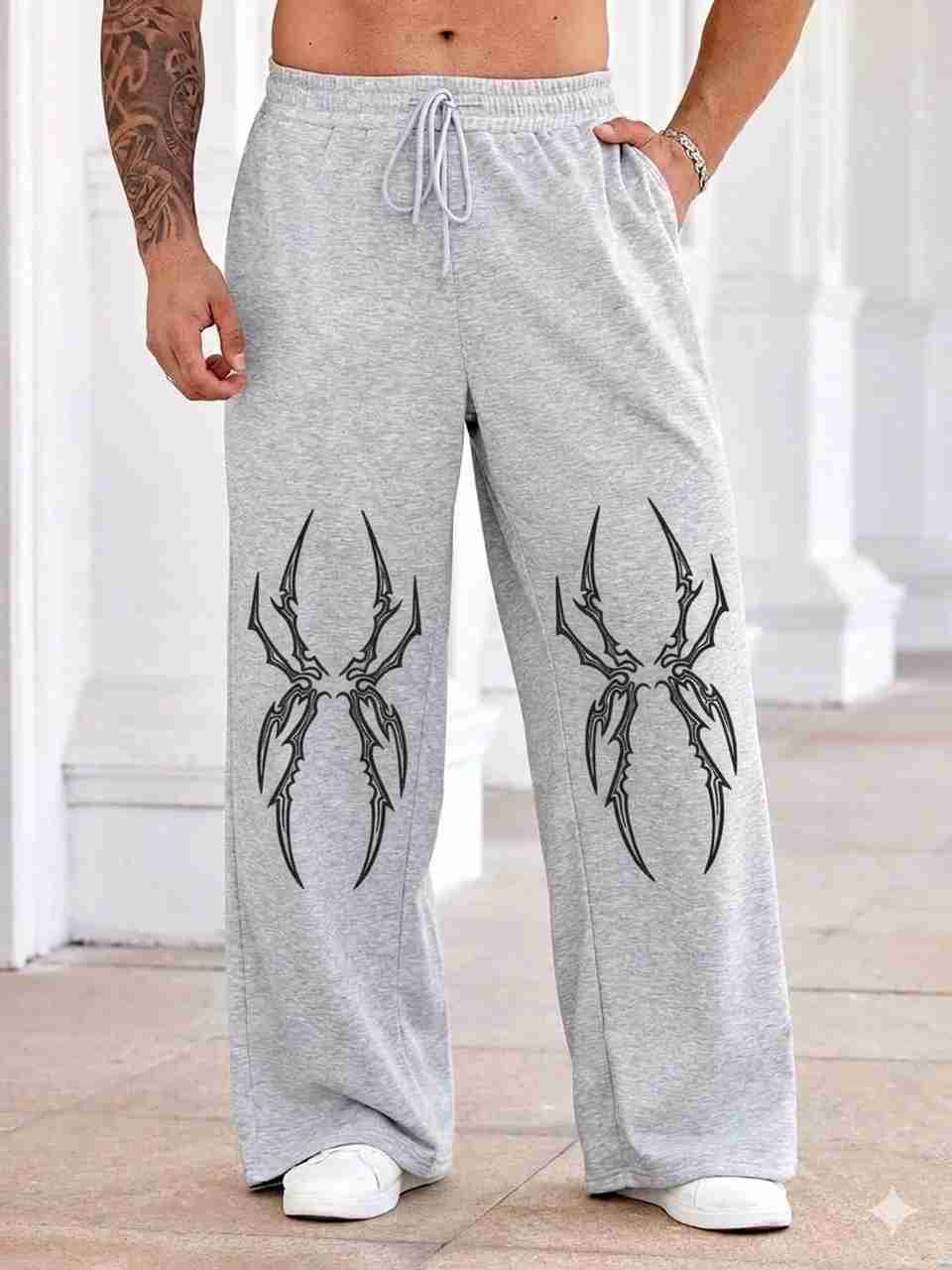 rotaqo Graphic Print Men Grey Track Pants - Buy rotaqo Graphic Print ...