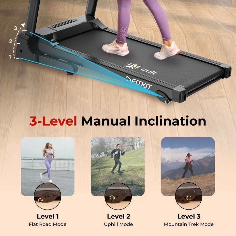 FITKIT by Cult TurboRun BLDC Motorized (5.5HP Peak) 120Kg Max Weight ...