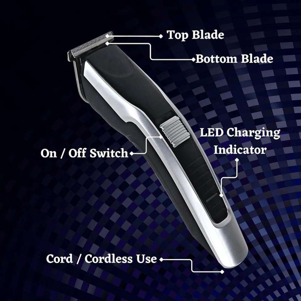 CLINLINSO 538 Men’s Hair Trimmer Set with Hair Comb Scissor & Charging ...