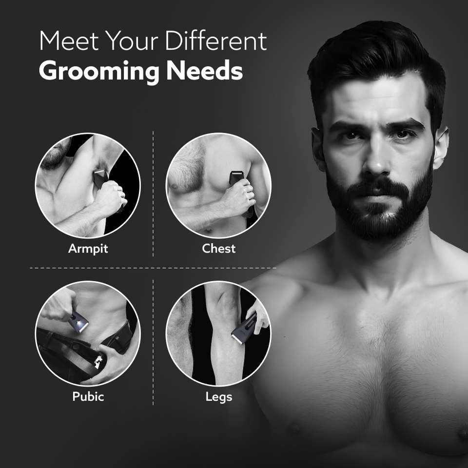 AGARO Grand Body Trimmer, For Beard, Body Shaving, 6 Length Settings ...
