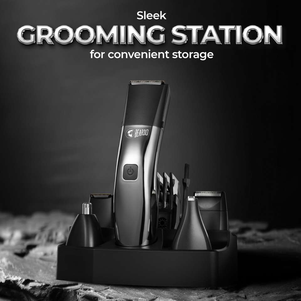 BEARDO Chrome Beast Grooming Kit Multipurpose, Full Body Groomer ...