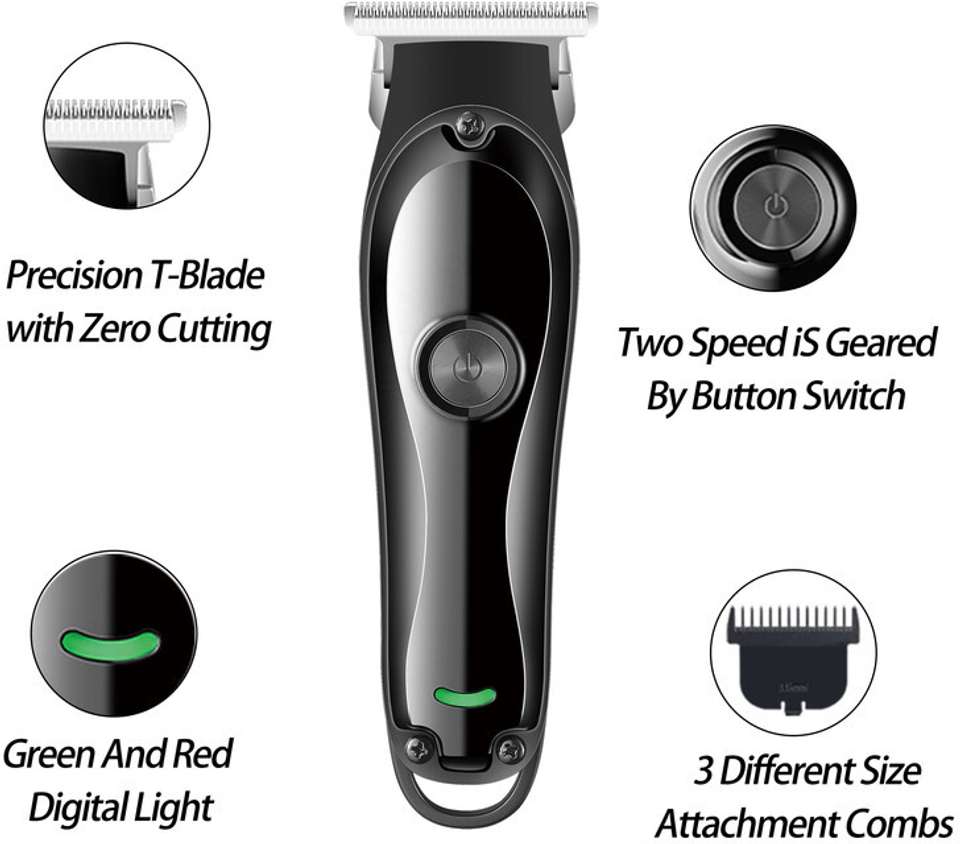 ZYRIAN AT118 Professional Hair Clipper Rechargeable Hair Men Home ...