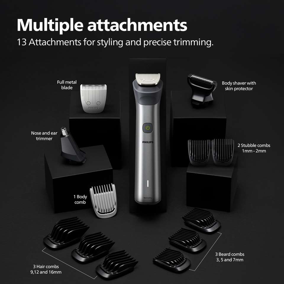 PHILIPS MG5930/65, 11 in 1 Multigroomer, Patented Beardsense Tech ...