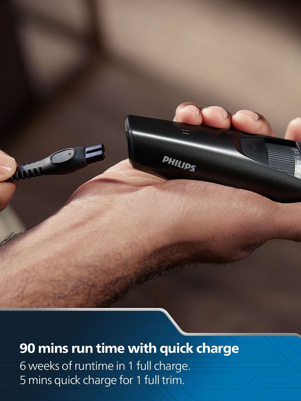 PHILIPS BT3441/30, Patented Beardsense Tech, Lift & Trim Tech Trimmer ...
